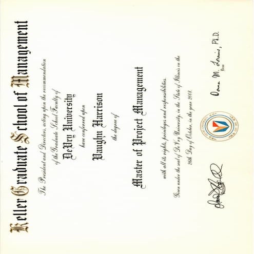 Master Degree Project Management | PDF