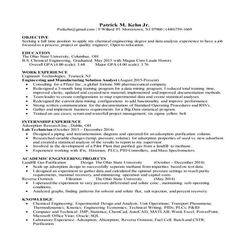 Kehn Patrick Resume | DOCX