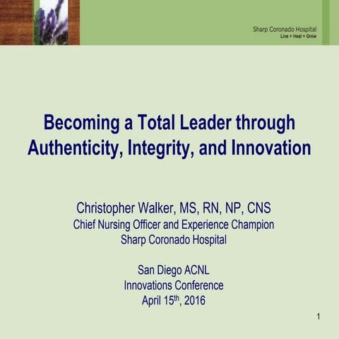Becoming a Total Leader through Authenticity, Integrity_Pdf Version | PPT