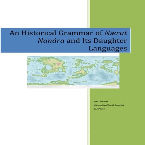 An Historical Grammar of Nærut Nɑnɑ́rɑ and Its Daughter Languages | PDF
