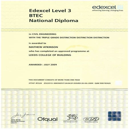 BTEC National Diploma Level 3 | PDF