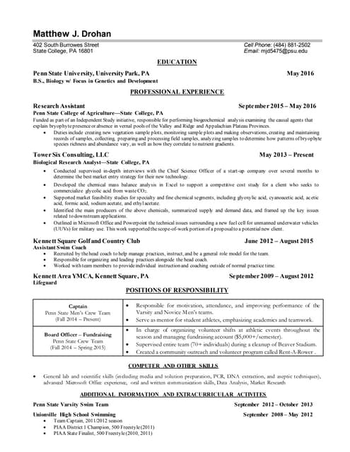 Josh's resume | DOCX | Agriculture | Industries