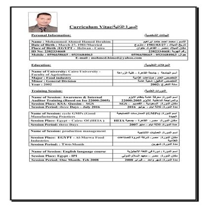 mohamed C.V &E&A | PDF