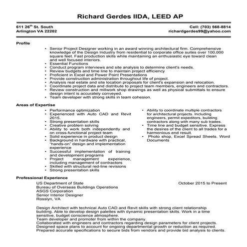Richard Gerdes Resume 2016 (1) | PDF