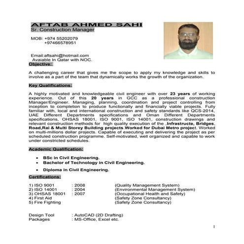 Aftab Ahmad CV_Sr. CM RB (1) | DOC