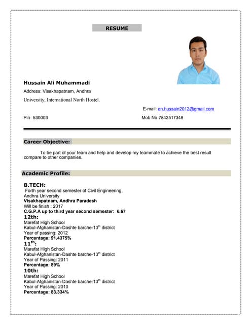 Nouman Zaib CV | PDF