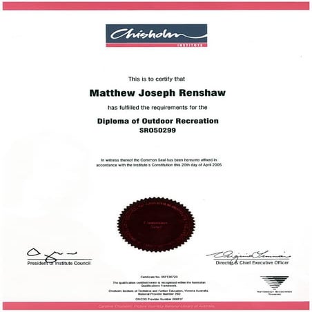 Diploma Of Outdoor Recreation | PDF