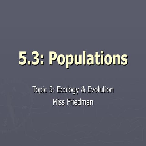 5.3 Population | PPT