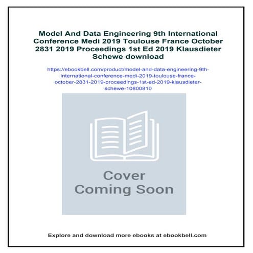 Model And Data Engineering 9th International Conference Medi 2019 ...