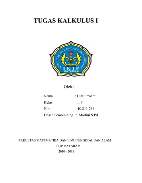 52910642 tugas-kalkulus-i | DOCX