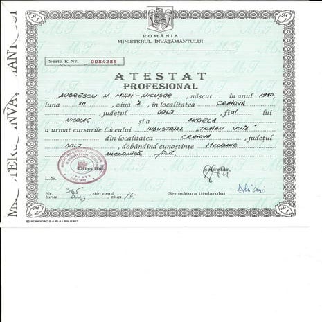 ATESTAT MECANIC MECANICA FINA | PDF