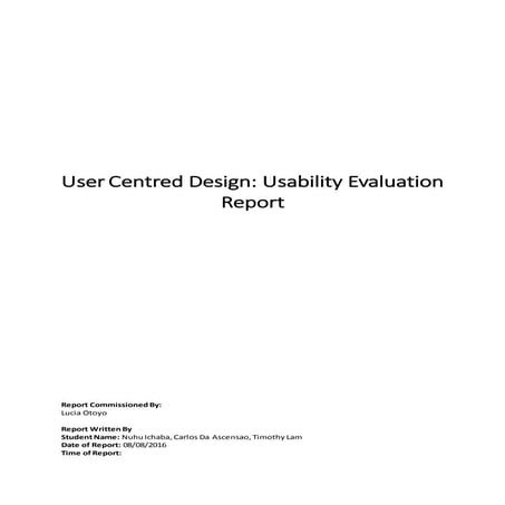UCD Usability Evaluation Report | DOCX