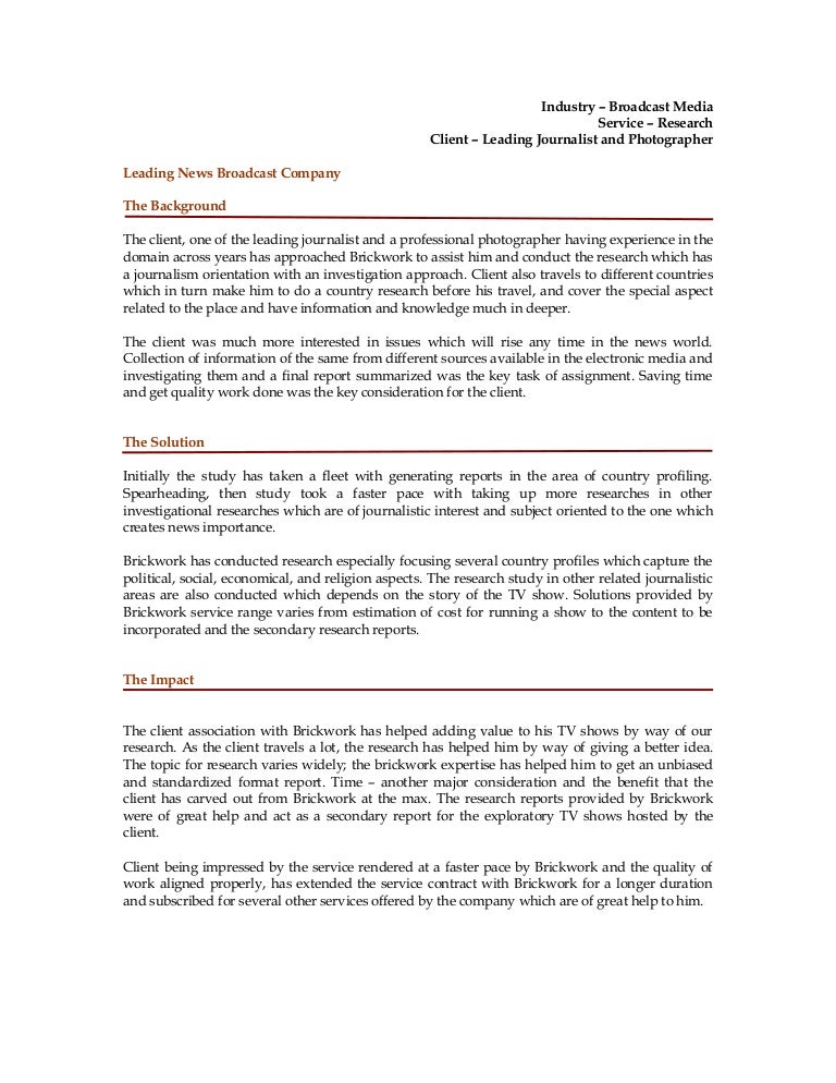 Market research - portfolio