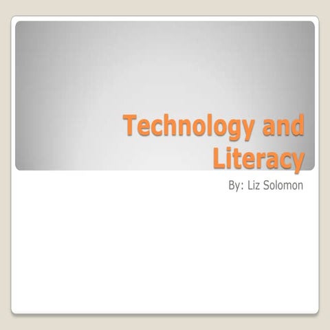 INTEGRATING TECHNOLOGY IN LITERATURE TEACHING | PPTX