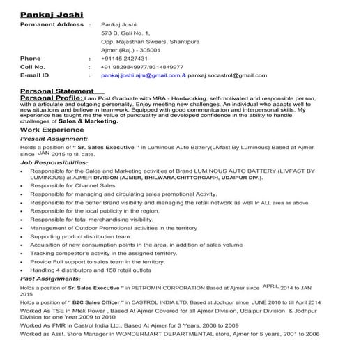 vinod cv - Copy | DOCX