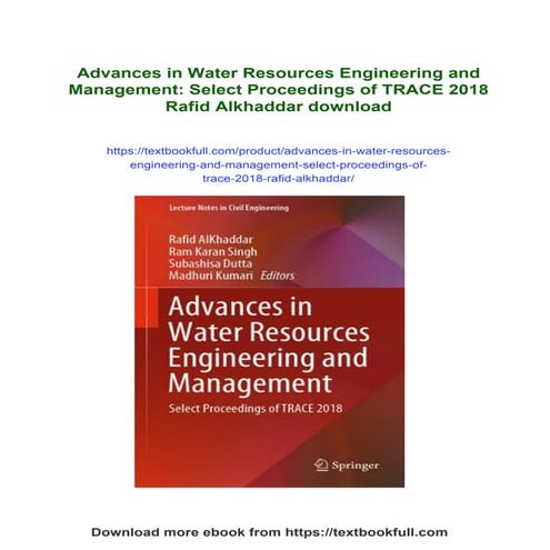 Advances in Water Resources Engineering and Management: Select ...