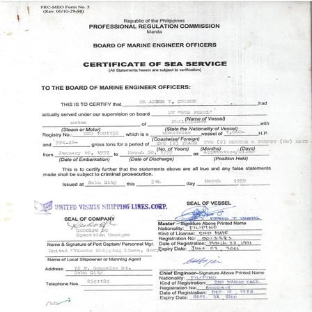 Certificate of sea service | PDF