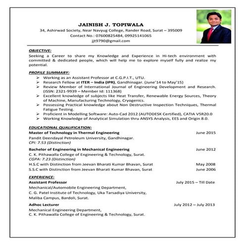 JJT Latest Resume | PDF