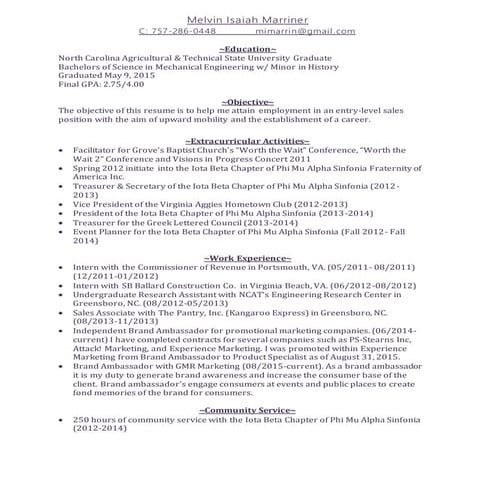 MIM Resume | DOCX | Marketing and Advertising | Business