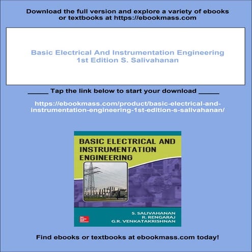 Basic Electrical And Instrumentation Engineering 1st Edition S. Salivahanan | PDF