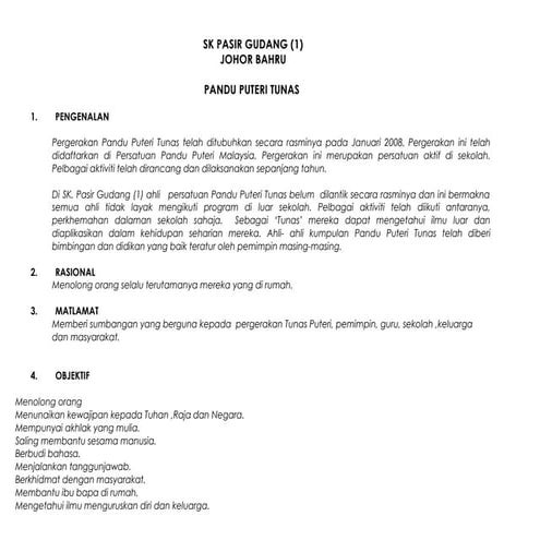 Program pandu puteri tunas | PDF