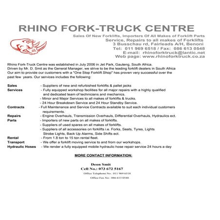 Rhino Company Profile | PDF