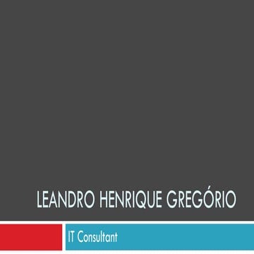 Leandro Gregorio - Presentation | PDF