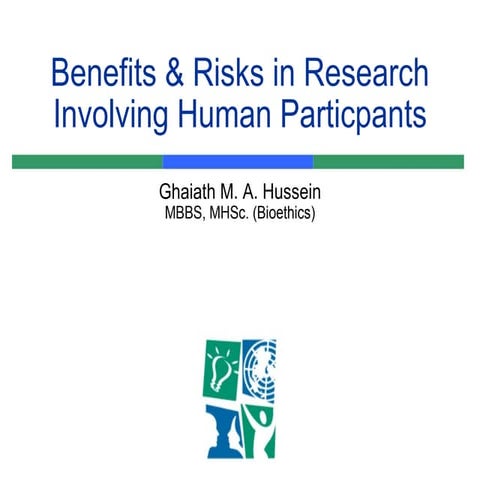 Benefits & Risks in Research Involving Human Particpants | PPT