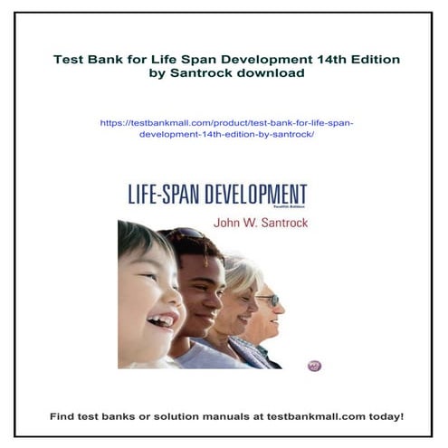 Test Bank for Life Span Development 14th Edition by Santrock | PDF