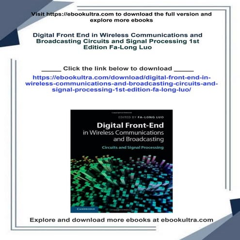 Digital Front End in Wireless Communications and Broadcasting Circuits ...
