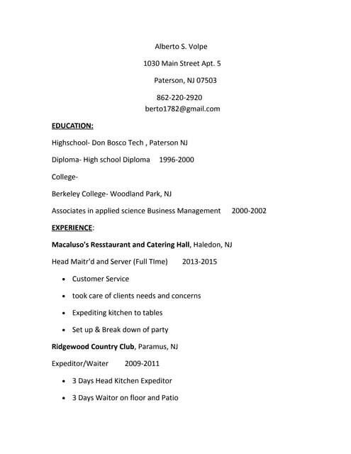 Tori resume | DOCX | Resume Writing and Advice | Job Search