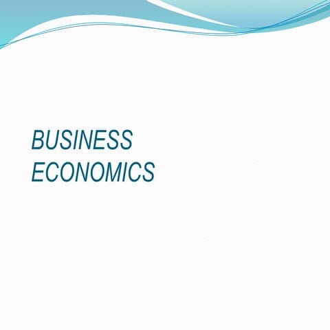 Business economics | PPTX