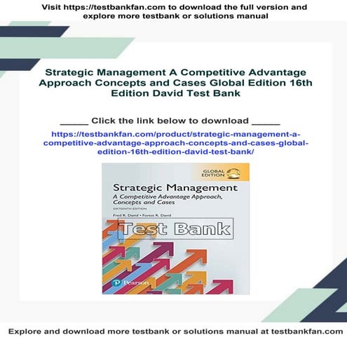 Strategic Management A Competitive Advantage Approach Concepts and ...