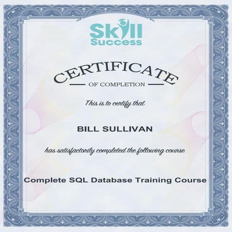SQL Certificate | PDF