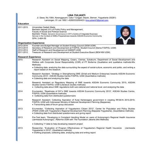 CV-Lina English Version | PDF