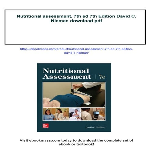 Nutritional assessment, 7th ed 7th Edition David C. Nieman | PDF