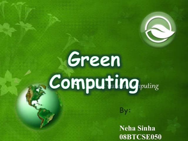 Green computing ppt | PPTX