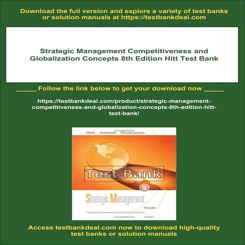 Strategic Management Competitiveness and Globalization Concepts 8th ...