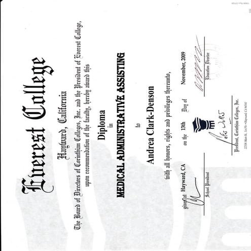 Medical Adm Assistant diploma | PDF