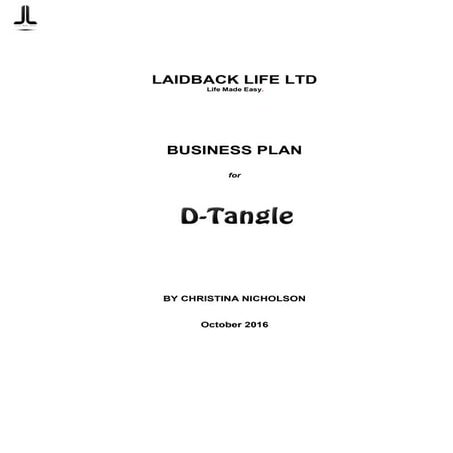 BUSINESS PLAN D-Tangle | PDF
