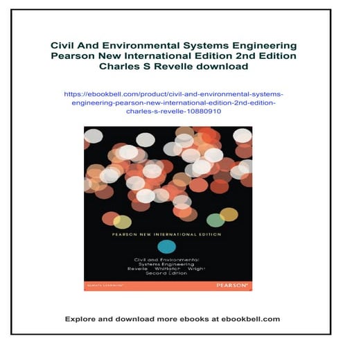 Civil And Environmental Systems Engineering Pearson New International ...