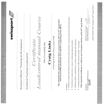 Load Control Certificate | PDF