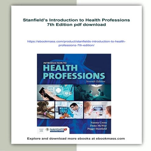 Stanfield’s Introduction to Health Professions 7th Edition | PDF