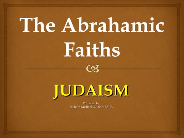 The Judaism Powerpoint | PPT