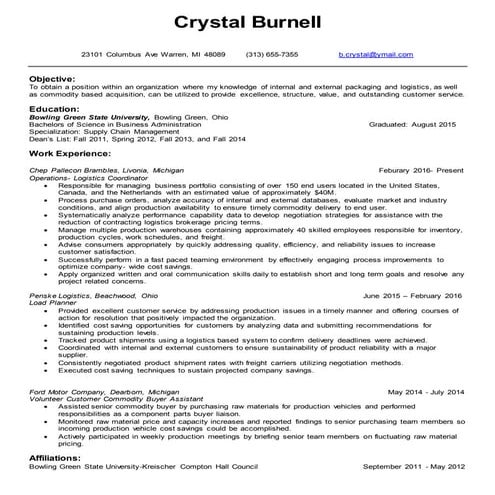 Crystal Burnell presentations