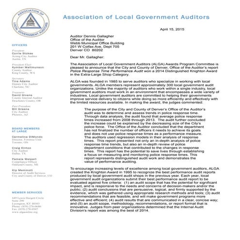 Denver - Letter | PDF