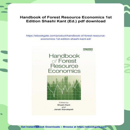 Handbook of Forest Resource Economics 1st Edition Shashi Kant (Ed.) | PDF
