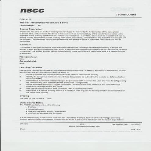 Medical Transcription Procedures & Style | PDF