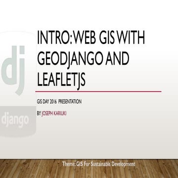 Powerful geographic web framework GeoDjango | PDF