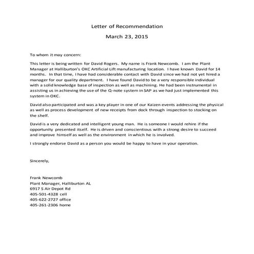 FN Letter of Recommendation | DOCX